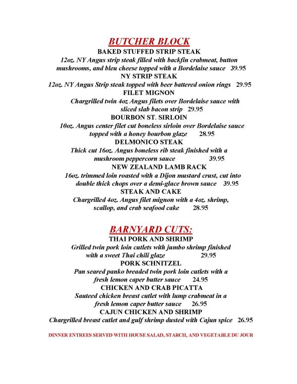Local Steakhouse | The Meating House Menu | Drums PA